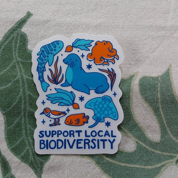 Support Local Biodiversity Clear Vinyl Stickers | Appalchia, Midwest ...