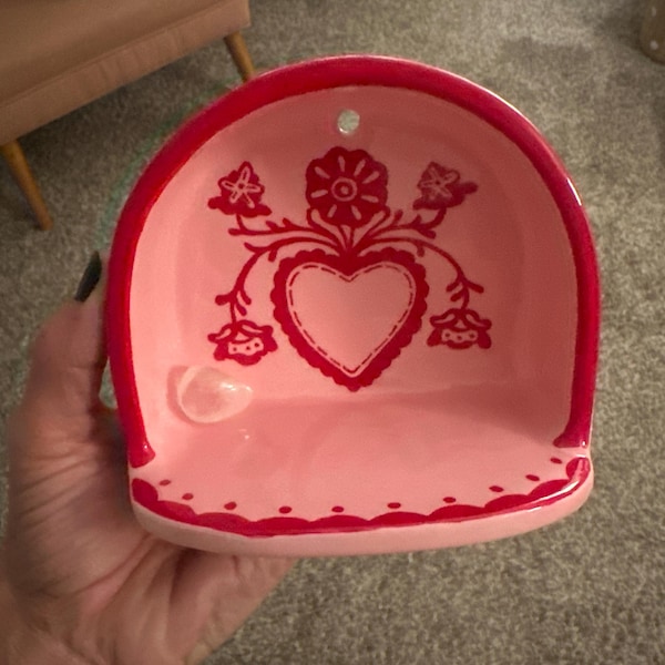 The Milagros Shrine, Handmade Clay Shrine, Hand Painted Mini Shrine ...