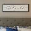 Bedroom Wall Decor Let's Stay in Bed Sign Wood Sign for Bedroom Master ...