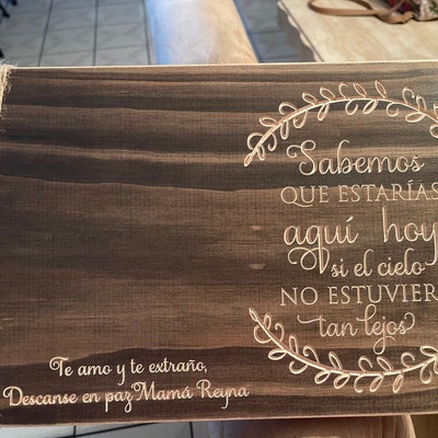 Sabemos que estarías aquí si el cielo no estuviera tan lejos / Boda ...