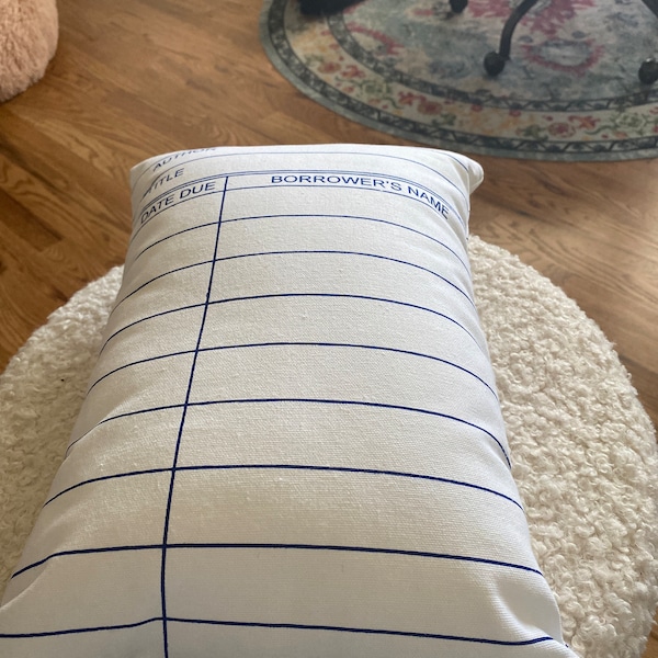 Library Card Pillows // Librarian Gift // Reading // Book Lover ...