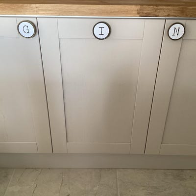 Typewriter Style Alphabet Letter and Number Cupboard Drawer Door ...