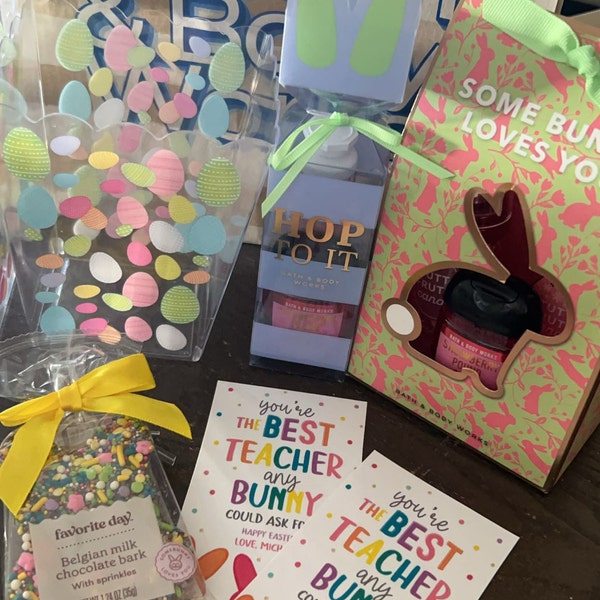 Editable Easter Teacher Appreciation Gift Tags Best Teacher Bunny ...