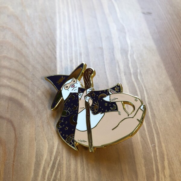 Wizard Ferret Hard Enamel Pin - Etsy