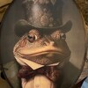 Mr Frog Victorian Portrait Vintage Style Cottagecore Animal Wall Art ...
