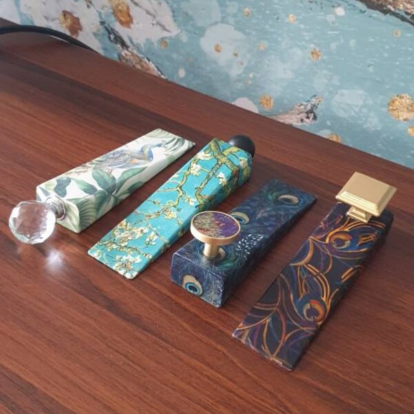 JUNGLE Design DOOR STOPS Stunning Velvet Handcrafted Luxurious Leopard ...