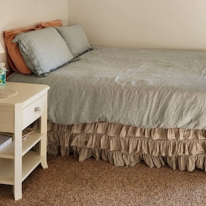 Brown Waffle Linen Coverlet Heavy Weight Linen Waffle Throw Blanket ...