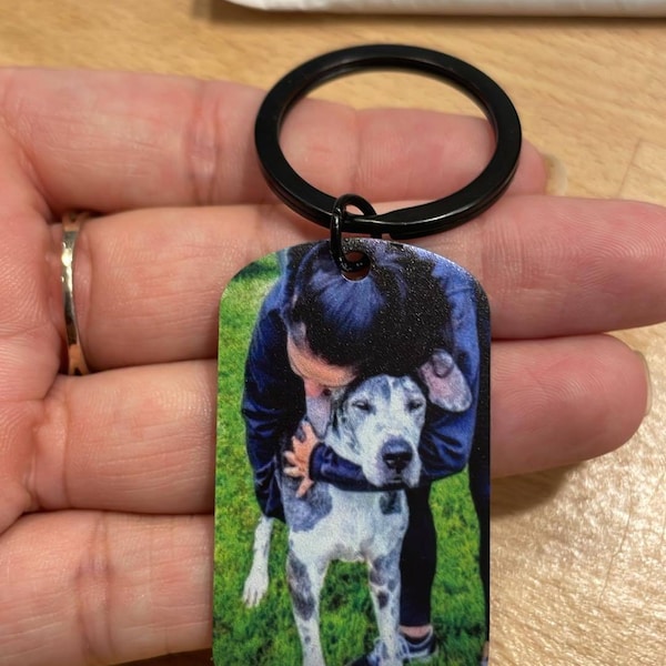 Custom Picture Keychain, Personalized Text Keychain, Actual Handwriting ...