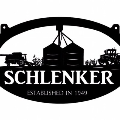 Metal Combine Grain Bin Sign, Wheat Farm Sign ,harvest Sign in Black ...