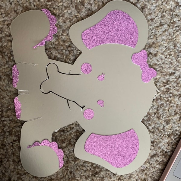 Elephant SVG for Cricut, Baby Girl Elephant Cute Little Peanut With Bow ...