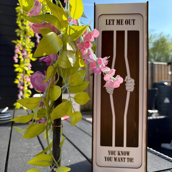 Jail Bars Wine Bottle Gift Box SVG Laser Cut File (digital Download) - Etsy