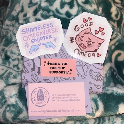 Shameless Omegaverse Enjoyer Sticker Omega Alpha Beta Fanfiction Fanfic ...