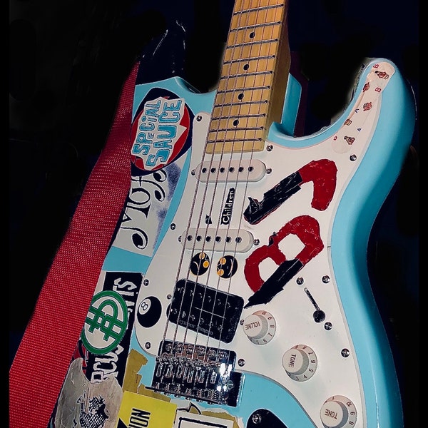 1994 BJ Guitars Billie Joe Armstrong Green Day Blue Guitar - Etsy