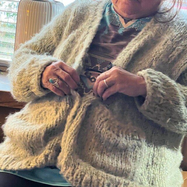 Kurt Cobain MTV Mohair Grunge Green Cardigan , Hand Knit Kurt Cobain MTV Mohair Grunge Green Cardigan , Hand Knit