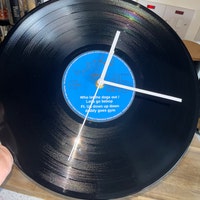 Vinyl Record Wall Clock 12 LP With Record Player Tonearm Style Clock ...