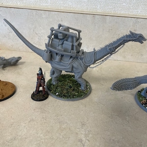 Arctic Boar and Mount Epic Miniatures Boar Mount Dwarven Dwarf Ice Snow ...