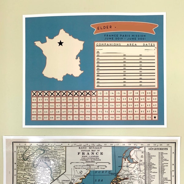 Personalized Printable LDS Weekly Missionary Countdown Calendar ...