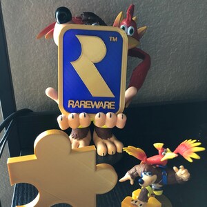 Revised Rareware Video Game Logo Sign Decoration 4.5x3in videogame ...