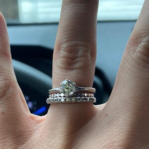 Hammered Beaded Sterling Silver Stacking Ring Stackable Ring Set Dainty ...