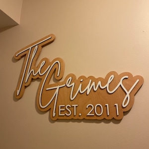 Large Last Name Sign, Cut Out Last Name Sign, Wedding Name Sign, Double ...