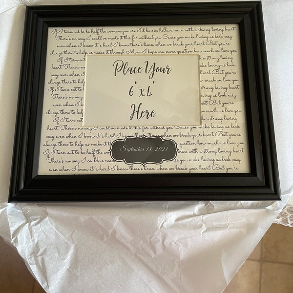First Dance Lyrics Frame Mother Son Dance Lyric Picture Frame Mothers ...
