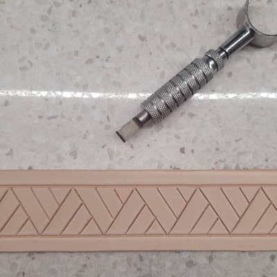 Leather Stamping Tool Lined Dragon Scale Stamp - Etsy