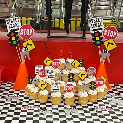 Cupcake Toppers Driver License Birthday, 16th Birthday Cupcake Toppers ...