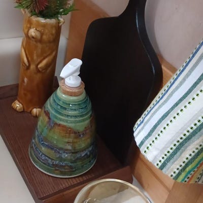 Hand Thrown Pottery Kitchen Sponge Holder, Kitchen Sink Ceramic Sponge ...