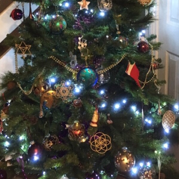 Sacred Geometry Holiday Ornaments - Set of Seven - Laser Cut Wood ...