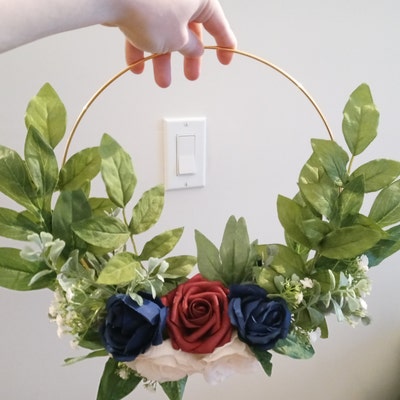 Design Your Own/custom Floral Macrame Hoop, Nursery Decor, Flower ...