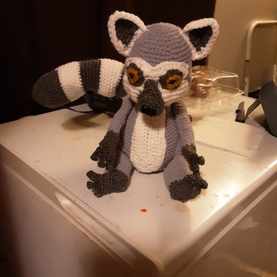 CROCHET PATTERN Lester the Lemur Crochet Amigurumi Stuffed Animal Plush ...