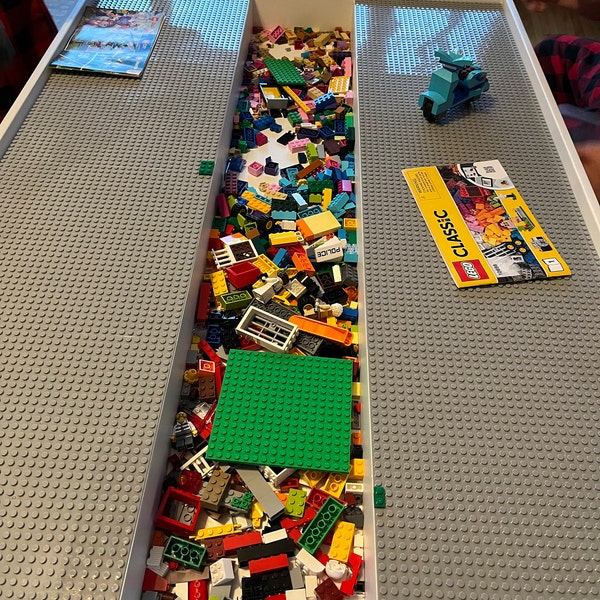 Tall Building Bricks Table, Building Blocks Table , Kids Table With ...