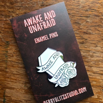 Awake and Unafraid Enamel Pins Emo MCR Lyric Pin Back in Stock - Etsy UK