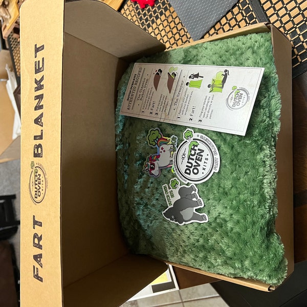 Fart Blanket Gift Box - Dutch Oven Kit | Funny Birthday Gift for Him ...