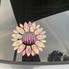 Sunflower Monogram Car Decal Flower Monogram Sunflower Custom Decal Car ...