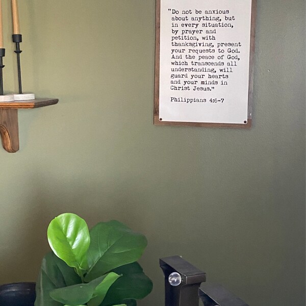 Do Not Be Anxious-metal Print on Reclaimed Wood Frame-philippians 4:6-7 ...