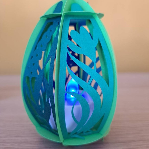 DIY Quick 3D Easter Egg No Glue Template PDF and SVG File for Instant ...