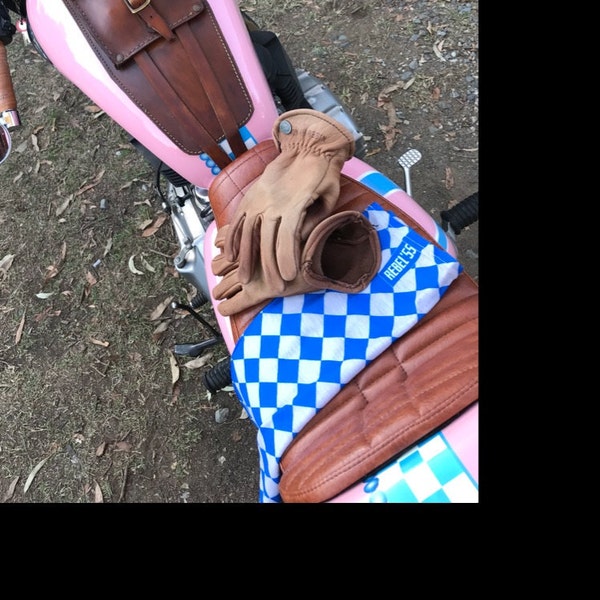 Awesome Vintage Silk Motorcycle Scarf - Black/white Checked - Awesome ...