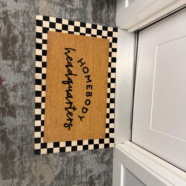 Homebody Headquarters Doormat, Introvert Welcome Mat for Cozy Front ...