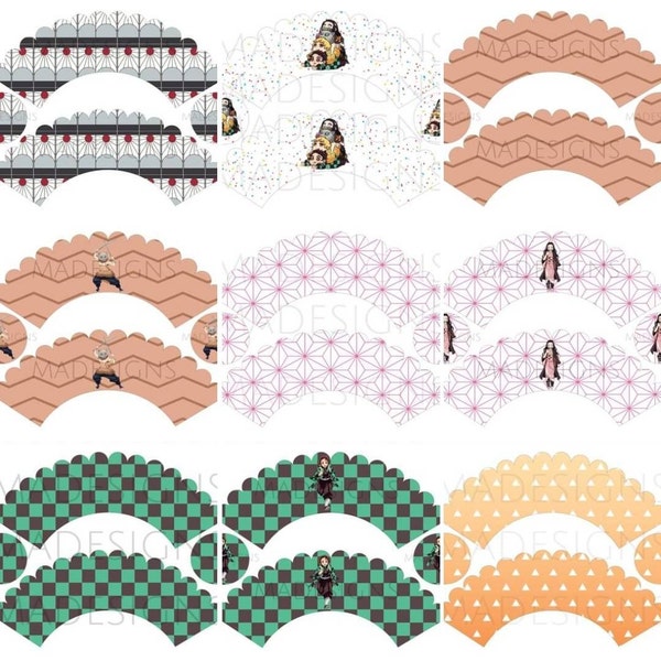 Anime Themed Digital Printable Scrapbook Paper - Demon Anime Inspired ...