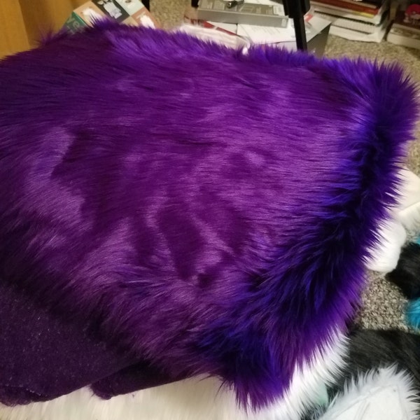 Purple Luxury Shag Faux Fur Fabric - Etsy