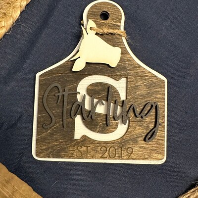 Personalized Cow Tag, Decorative Board, Cow Decor, Personalized Cow ...