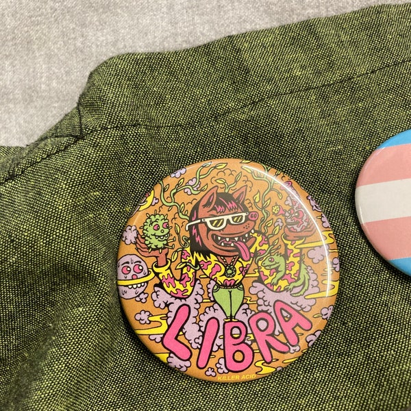 Libra Button - Etsy