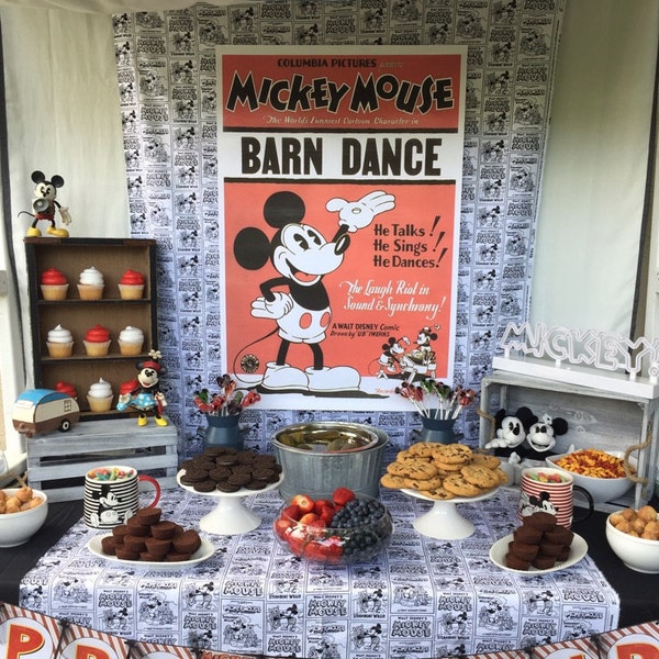 Retro Art Decorative 1929 Short Animated Film Cartoon the Barn Dance ...