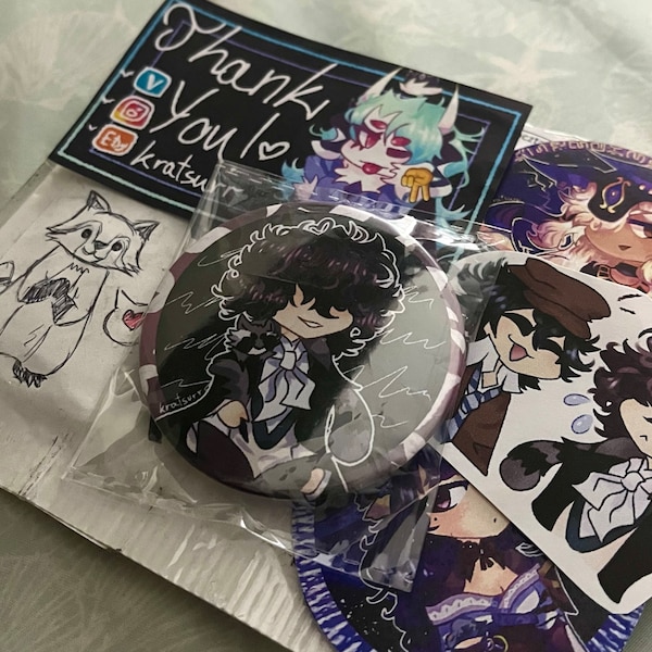 BSD Bungou Stray Dogs Pins - Osamu Dazai, Nakahara Chuuya, Edgar Allan ...