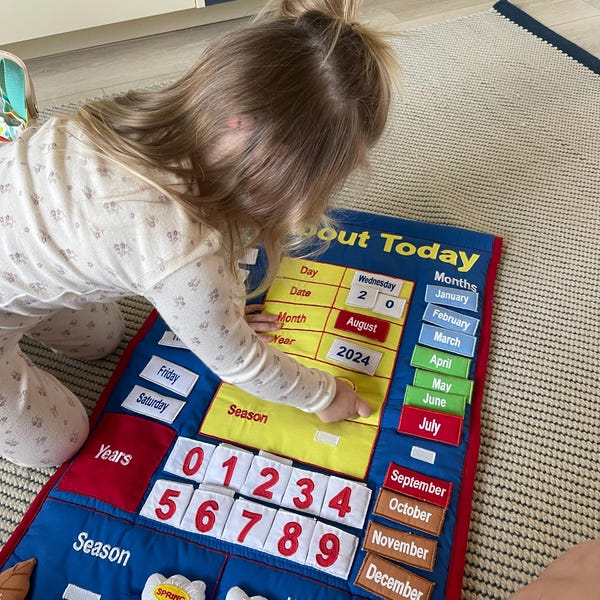 All About Today Kids Cloth Calendar by Pockets of Learning ...