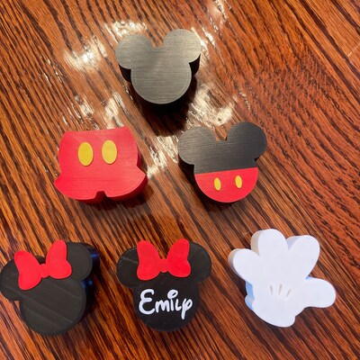Mickey Mouse and Minnie Mouse Drawer Knobs/handles for Nurseries, Kid's ...