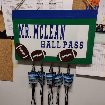 Football Theme Classroom Hall Passes for Teachers - Etsy