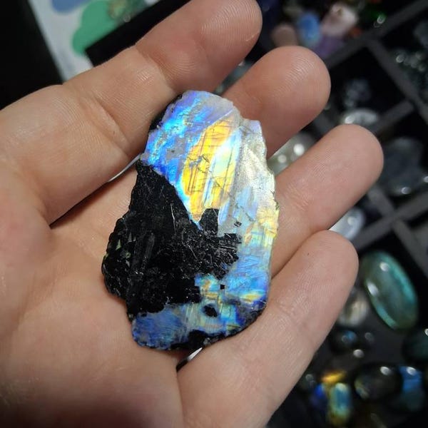 Mind Blowing ~ Multi Fire Labradorite 16 Pcs Gemstone Lot Loose Mix ...
