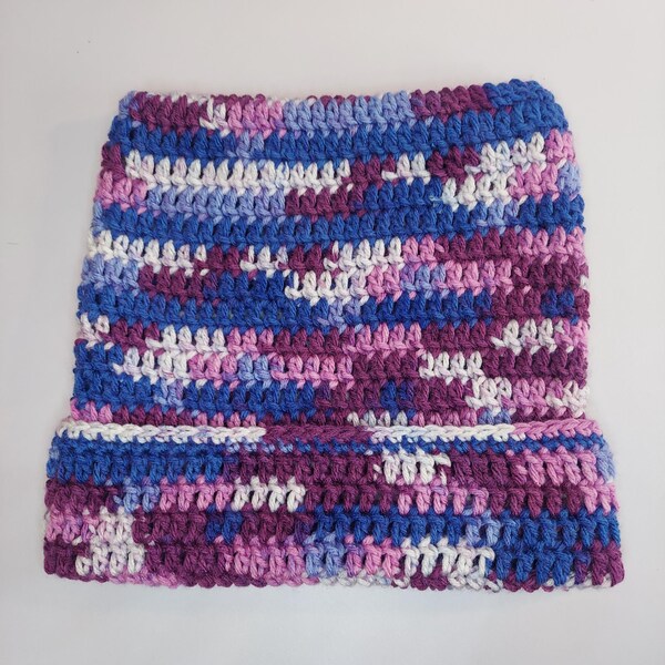 Foldable Brim Striped Droopy Eared Slouch Beanie CROCHET PATTERN Saggy ...